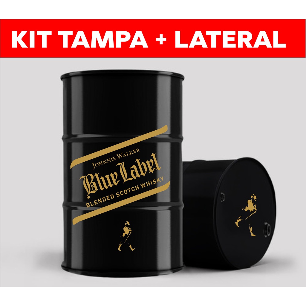 Adesivo decativo p/tambor e ambientes em geral modelo Blue label (é ...