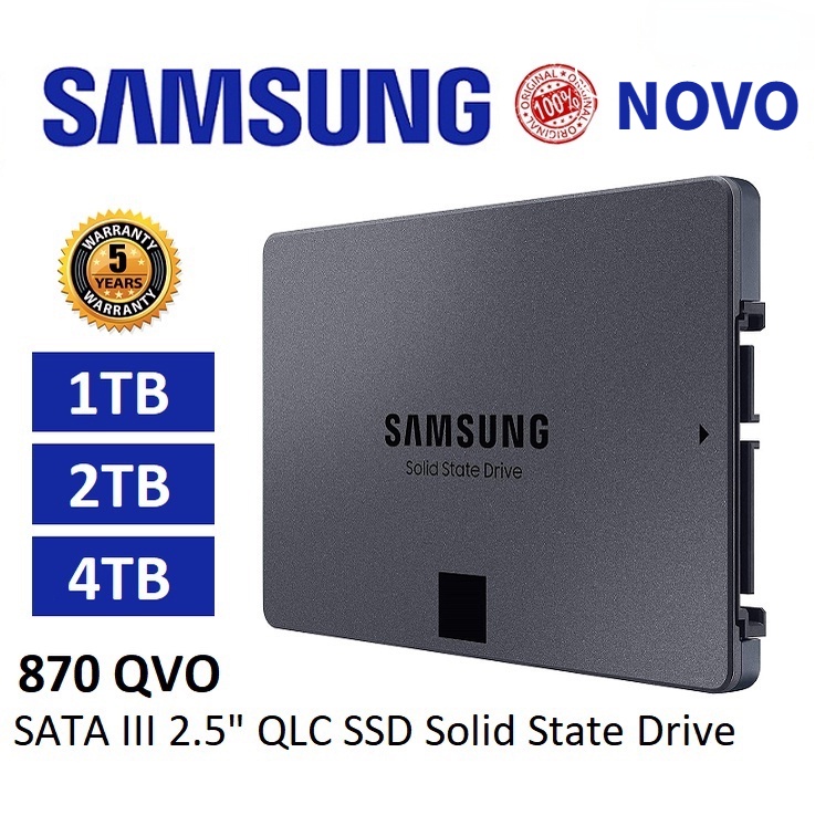 Samsung QVO 870 QLC SATA III 2.5 " HD SSD NAND 2TB/1TB/500GB Unidade Interna De Estado Sólido ...