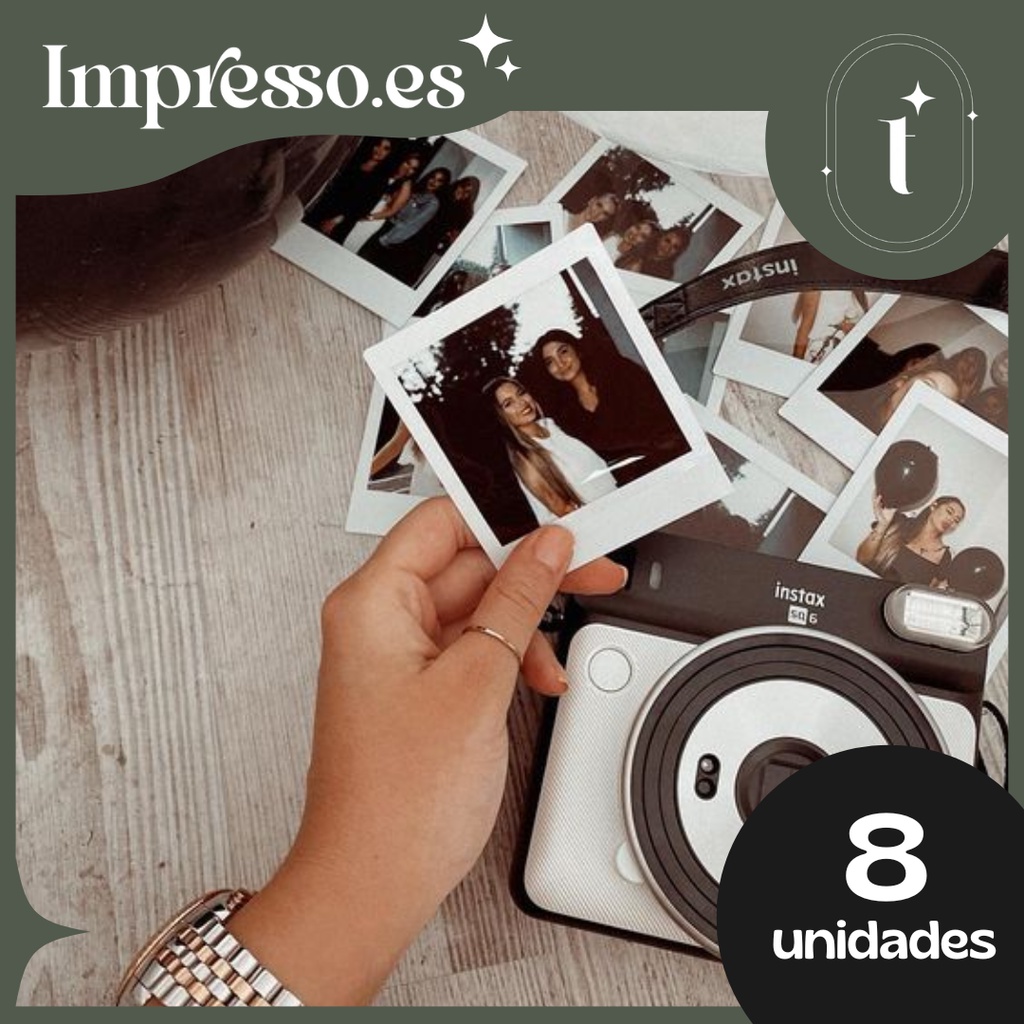 Polaroid Square - 8 UNIDADES FOTOGRAFIA / ALBUM DE FOTOS | Shopee Brasil