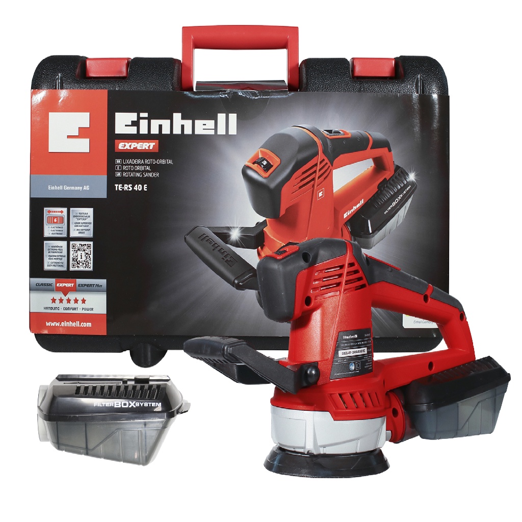 Lixadeira Roto Orbital Einhell 4,9" 400W TE-RS40E Com Maleta | Shopee ...