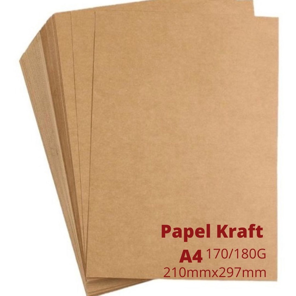 Papel Kraft 180g A4 - 50 FOLHAS | Shopee Brasil