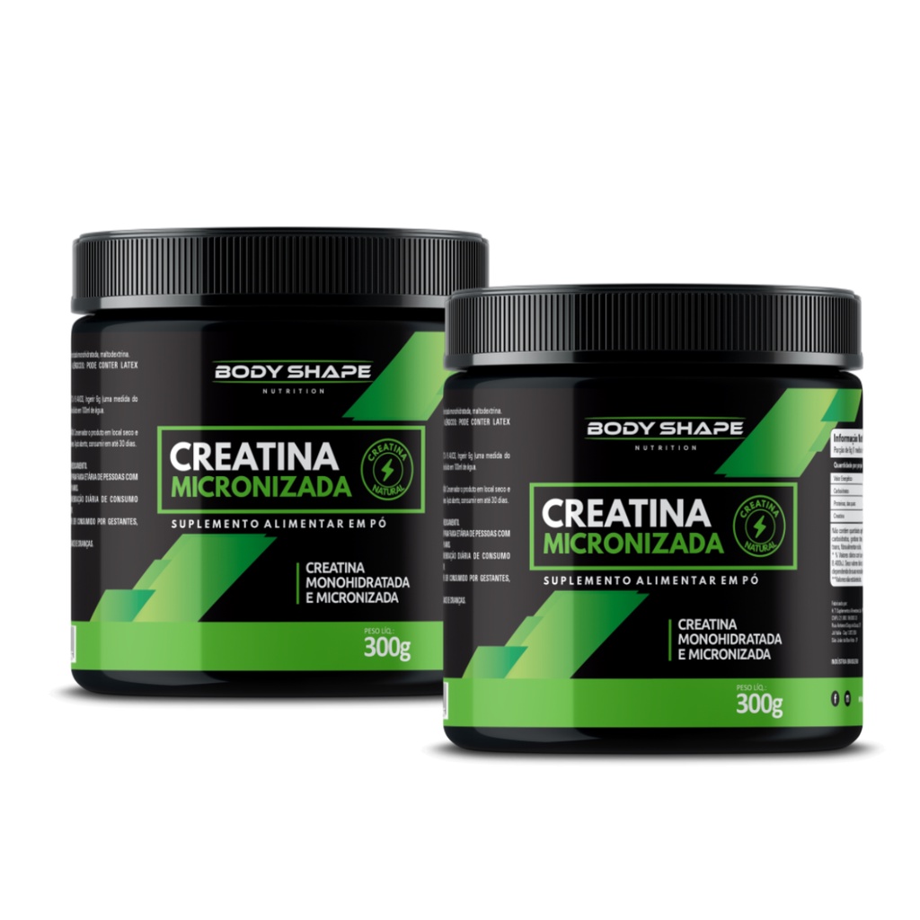 Kit 2x Creatina Micronizada E Monohidratada Body Shape Escorrega O Preço