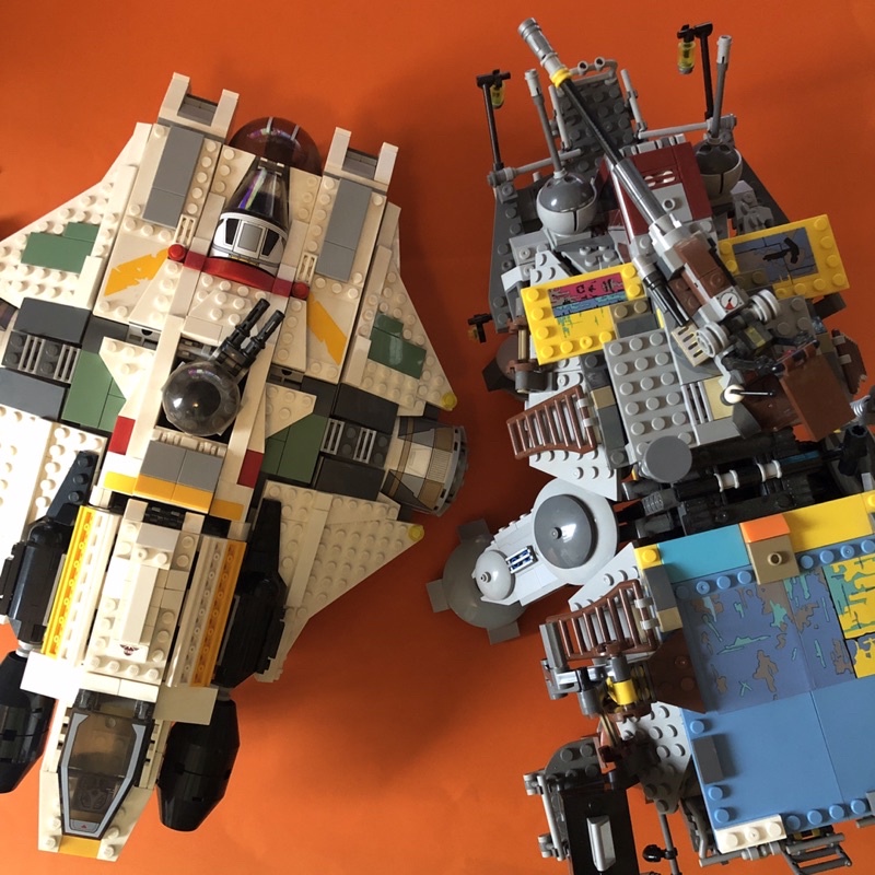 Lote Star Wars Lego Rebels - Ghost, Phantom, AT-TE e minifigs | Shopee ...