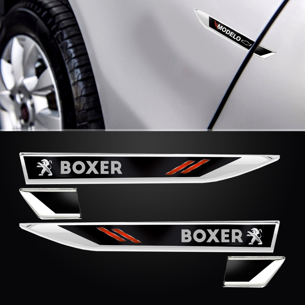 Par Adesivo Emblema Lateral Paralama Premium Porta Peugeot Boxer ...