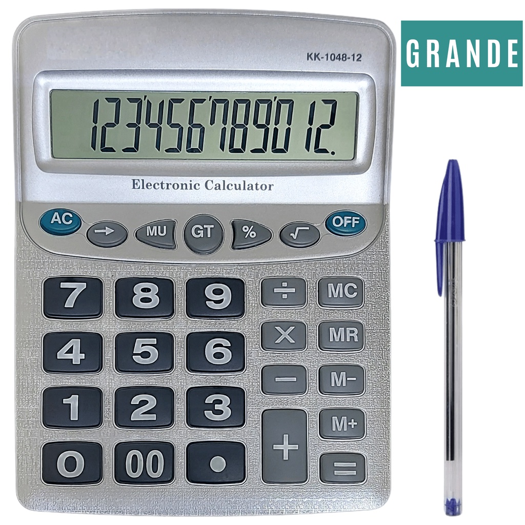 Calculadora Grande De Mesa Comercial Escritório 12 Dígitos | Shopee Brasil
