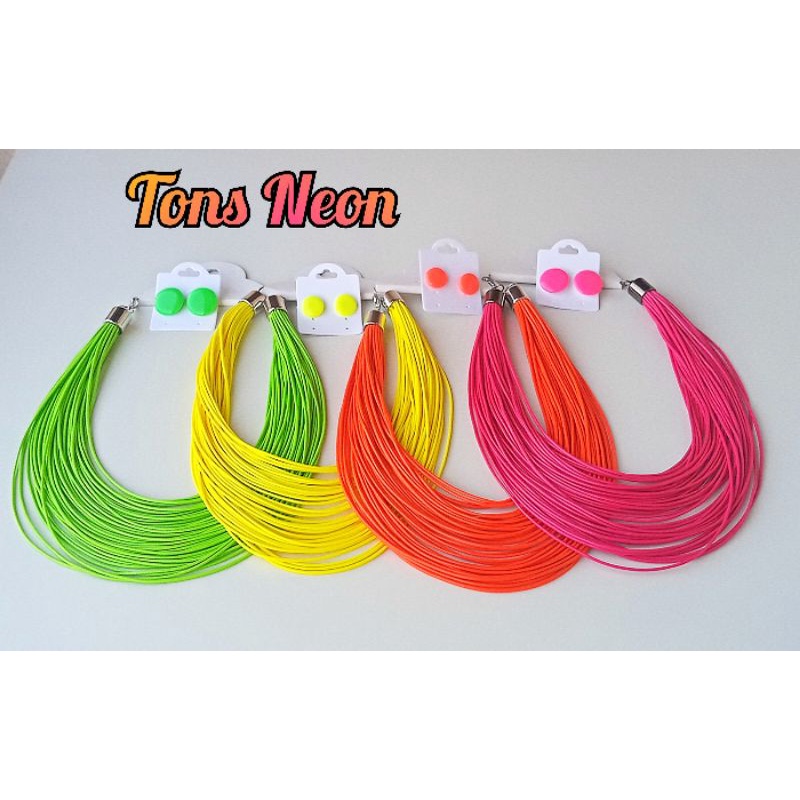 Max Colar Fios Neon | Shopee Brasil