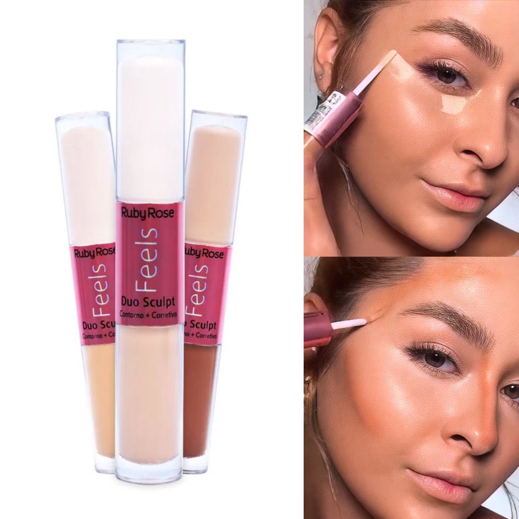 Ruby Rose Corretivo e Contorno Duo Scupt | Shopee Brasil