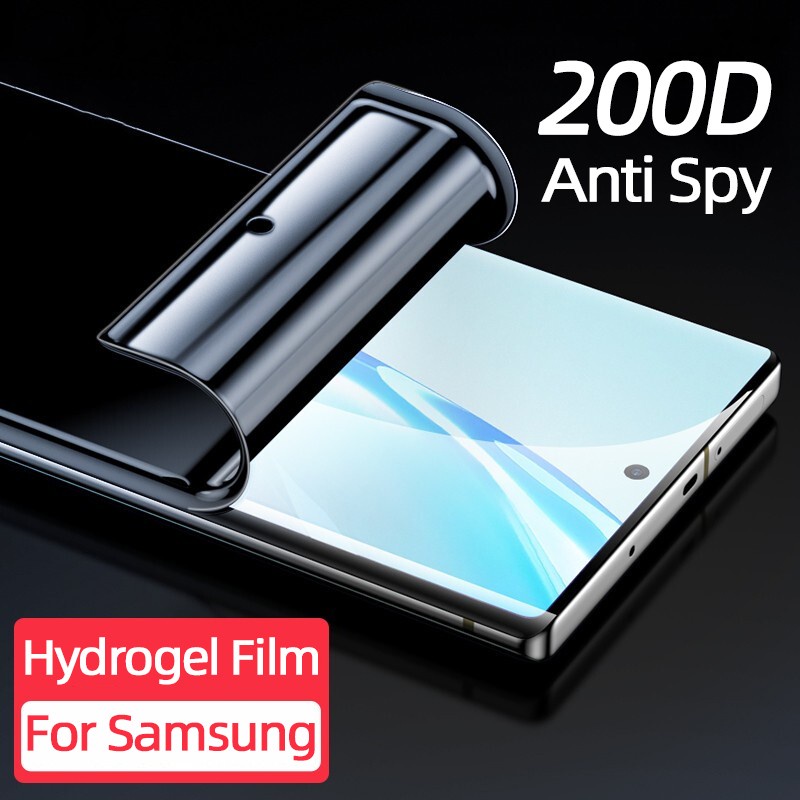 Samsung S8 S9 S10 S20 S21 Plus S20Fe Cobertura Completa Privacidade Hydrogel Filme Galaxy Nota 8 ...