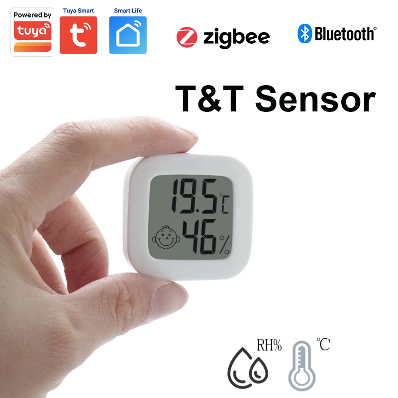 Tuya Smart Sensor De Temperatura E Umidade Bluetooth Zigbee Termômetro ...