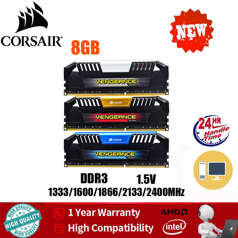 Envio R pido CORSAIR Vengeance Pro 8GB DDR3 Desktop RAM 240Pin 133