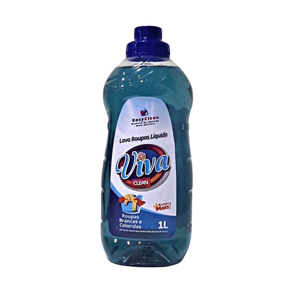 Lava Roupas Líquido Viva Clean 1 Litro Com Ativo Biodegradável | Shopee ...