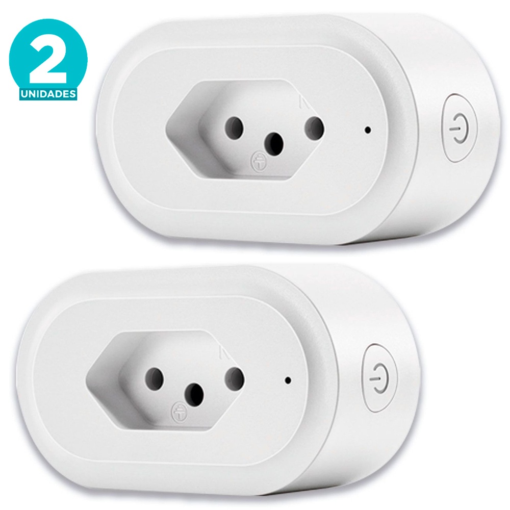 Kit 2un Tomada Inteligente Wifi Smart Home 16a Alexa | Shopee Brasil