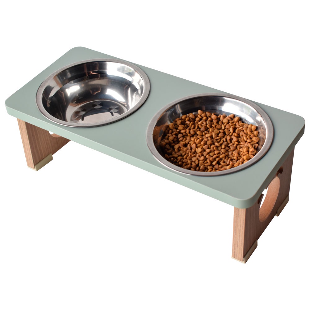 Comedouro Bebedouro Duplo Pet Mdf Elevado Cachorro Colors Inox ...