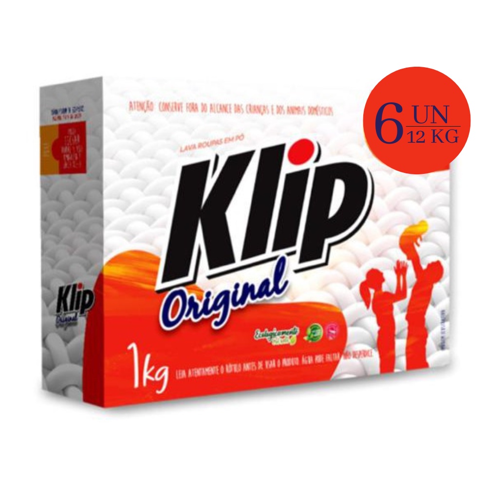 6 UN Sabão em Pó Klip Original 2KG (12 KG) | Shopee Brasil