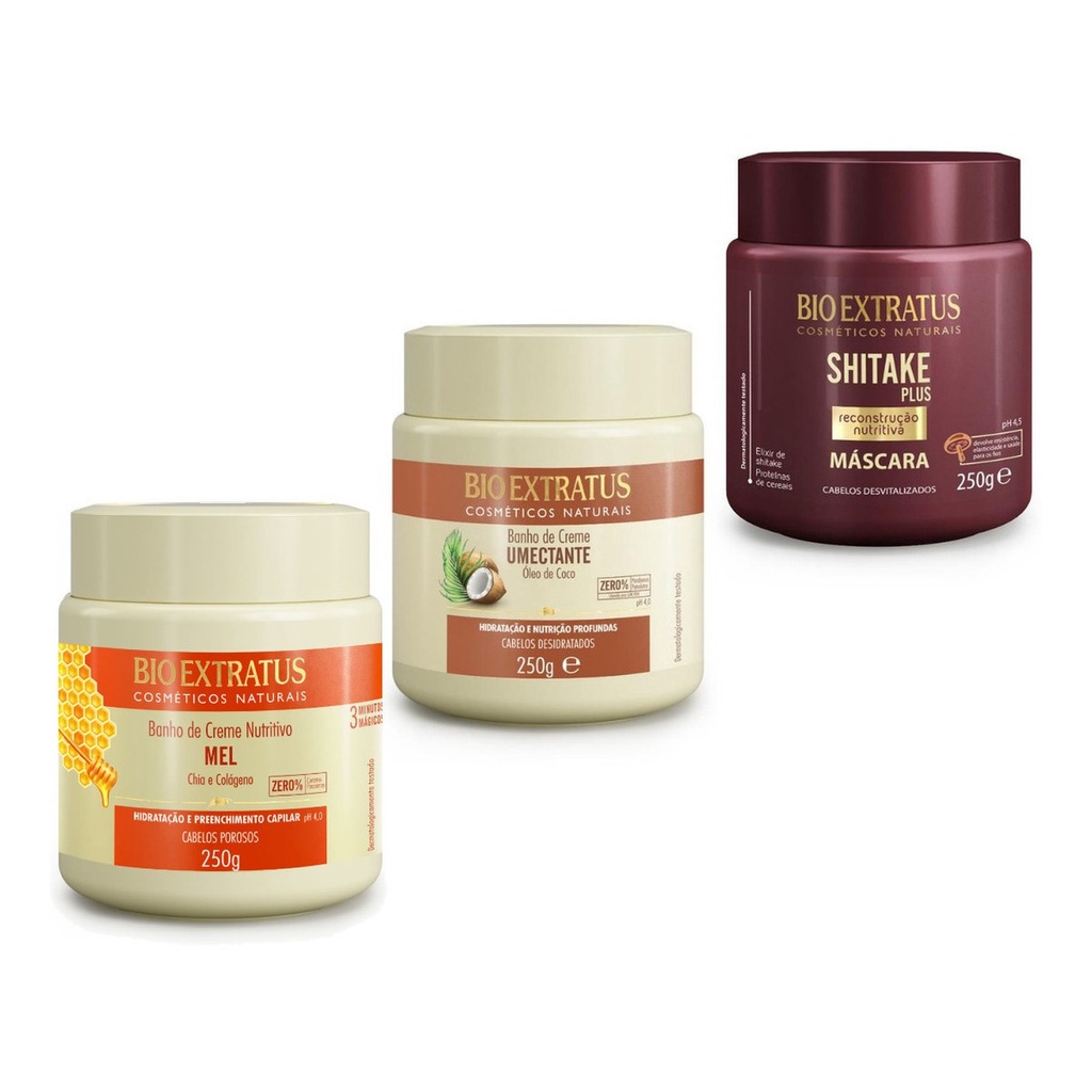 Kit Cronograma Capilar Revitaliza Nutri Hidrata Bio Extratus | Shopee Brasil