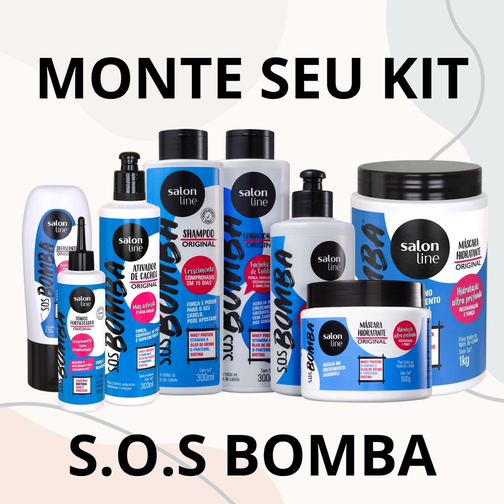 SOS BOMBA Original Salon Line MONTE SEU KIT | Shopee Brasil