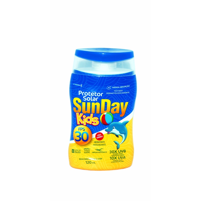Protetor Solar infantil SunDay Kids FPS 30 120ml | Shopee Brasil