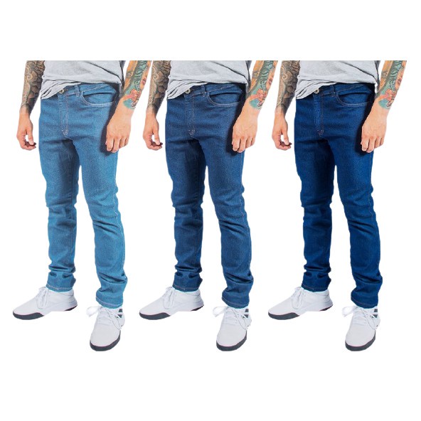 Calça Jeans Masculina Modelo Sortido Original Elastano Direto Fabrica