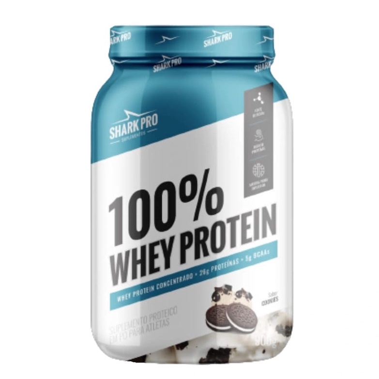 100% Whey Protein Concentrado - Shark Pro - Pote 900g | Shopee Brasil