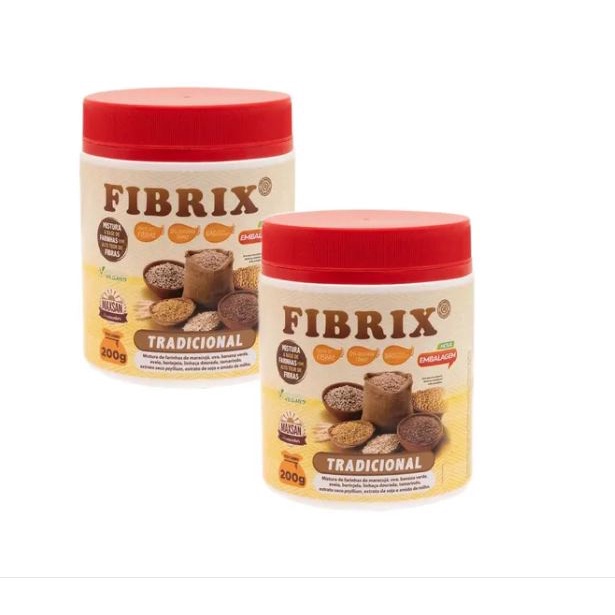FIBRIX - Regulador Intestinal Vegano 200g KIT COM 2 UNIDADES | Shopee ...