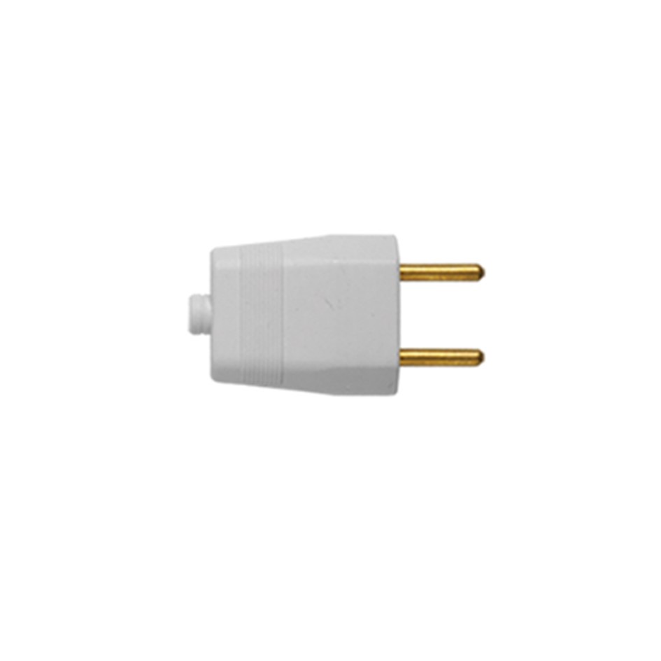 PLUGUE ELETRICO MACHO 2 POLOS BRANCO | Shopee Brasil