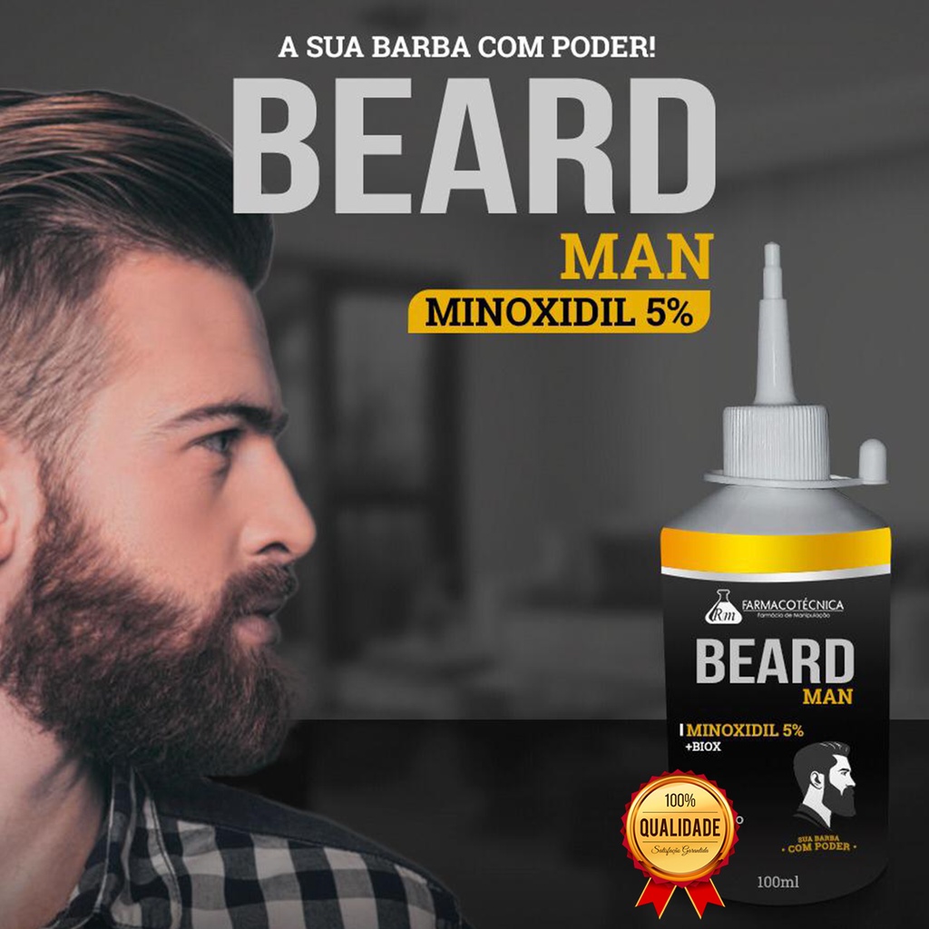 Loção para Crescimento de Barba - Tônico Barba com poder - RM ...