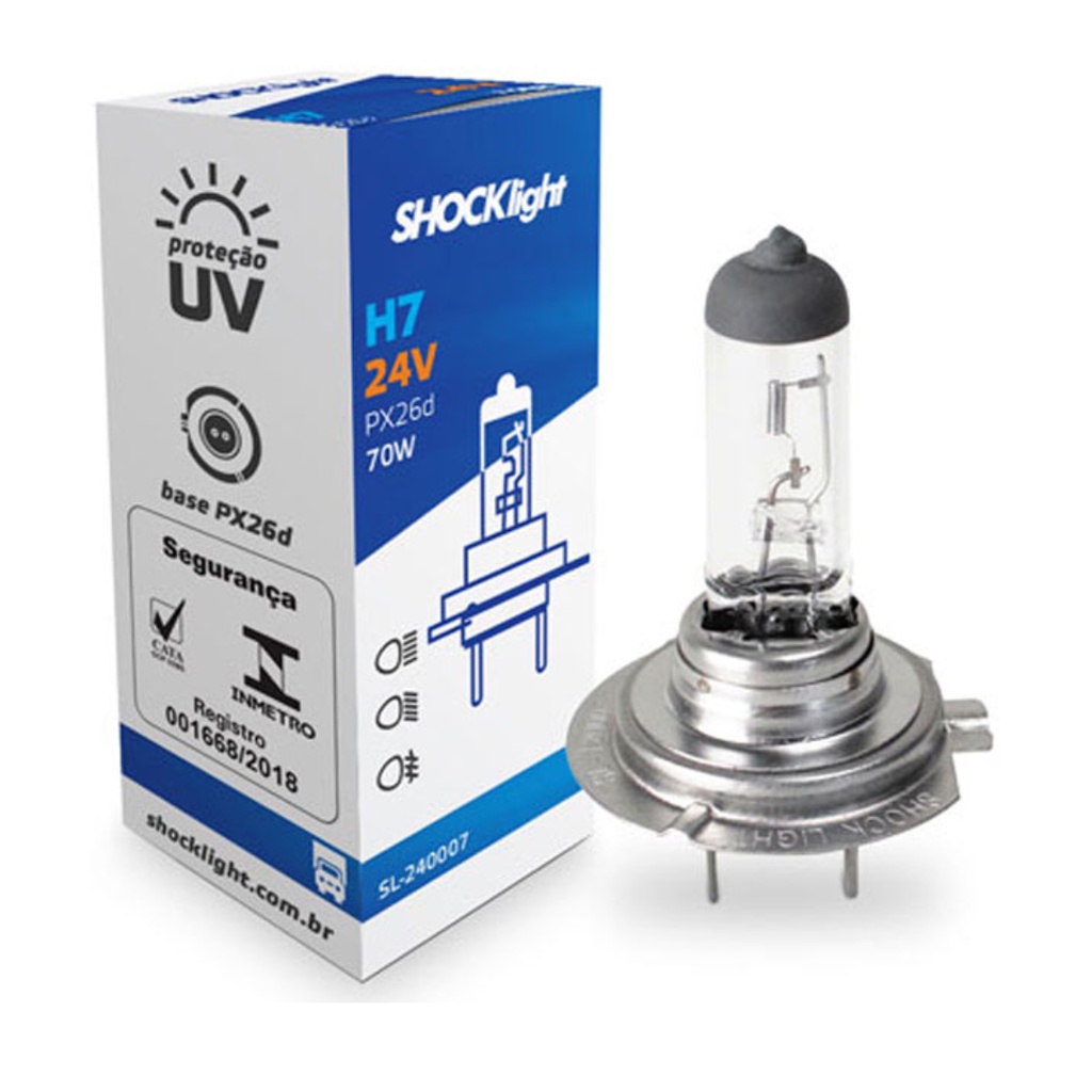 LAMPADA H7 24V 70W HALOGENA | Shopee Brasil