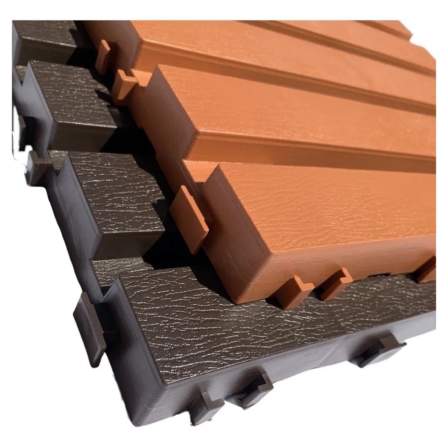 Deck modular 30x30 plástico textura madeira superfície antiderrapante ...