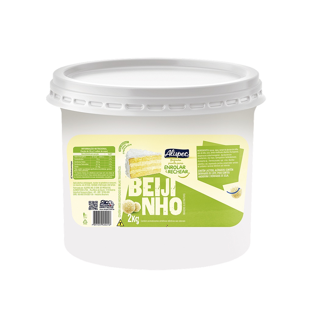 Beijinho Alispec 2kg Pote | Shopee Brasil
