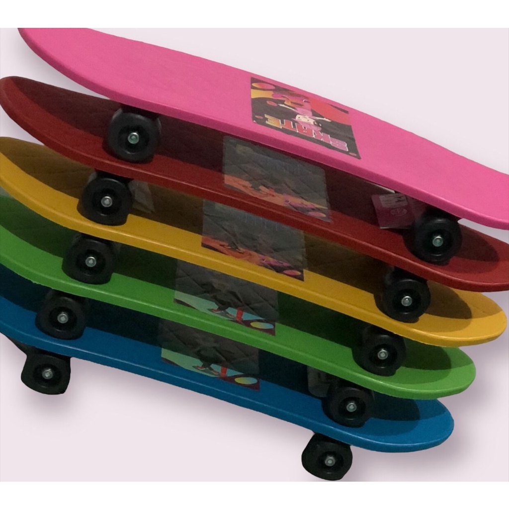 Skate Plástico Infantil Colorido para Crianças 53cm x 15cm Divertido ...