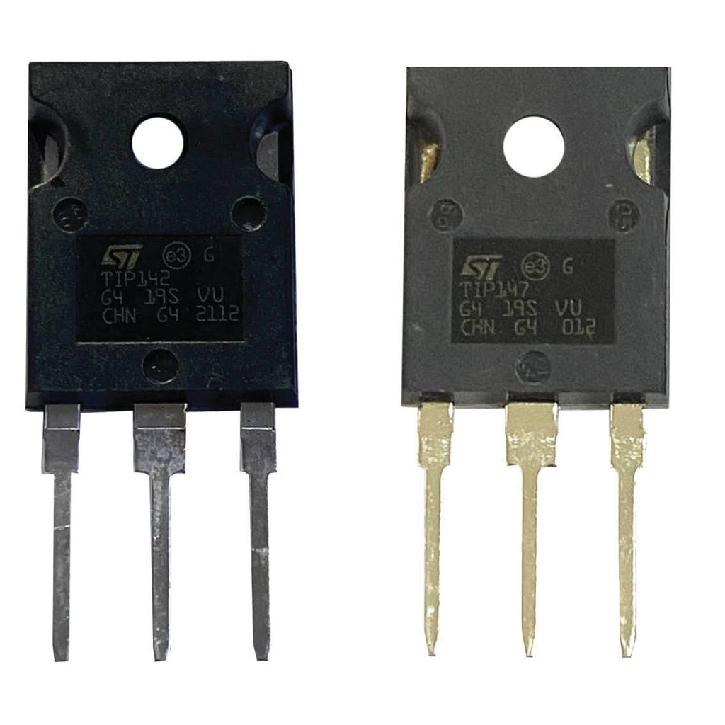 PAR - TRANSISTOR TIP142 NPN + TIP147 PNP DARLINGTON | Shopee Brasil