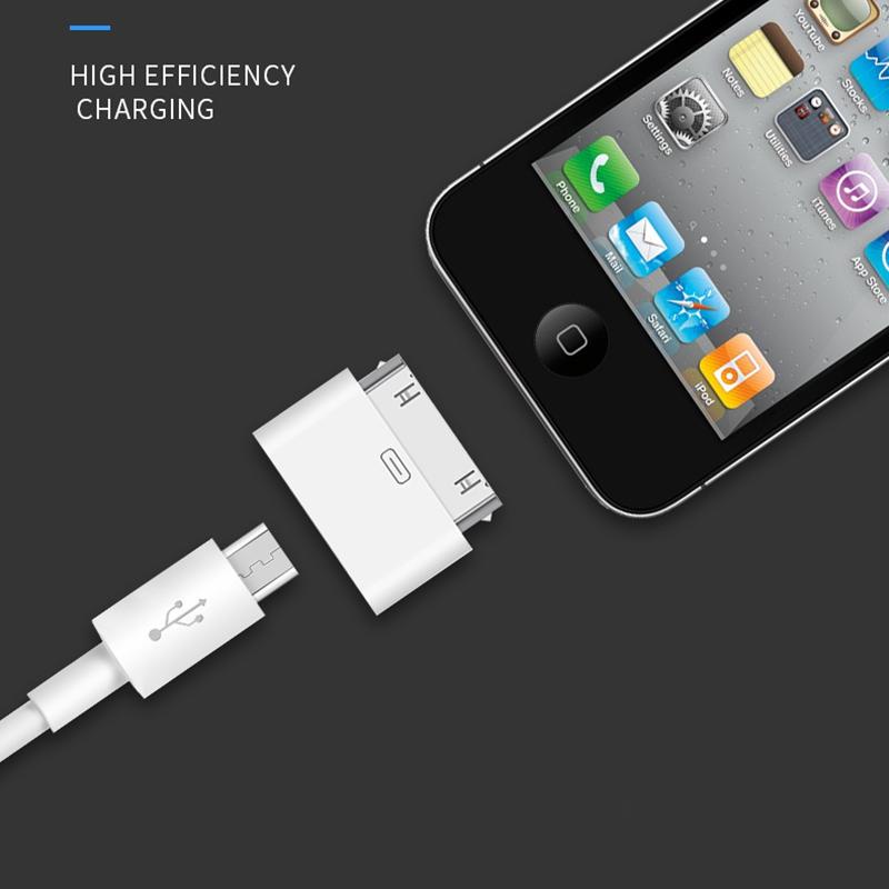 Adaptador Conversor Micro USB V8 para IPhone 4/4s Lightning ipad 1 2 3 ...