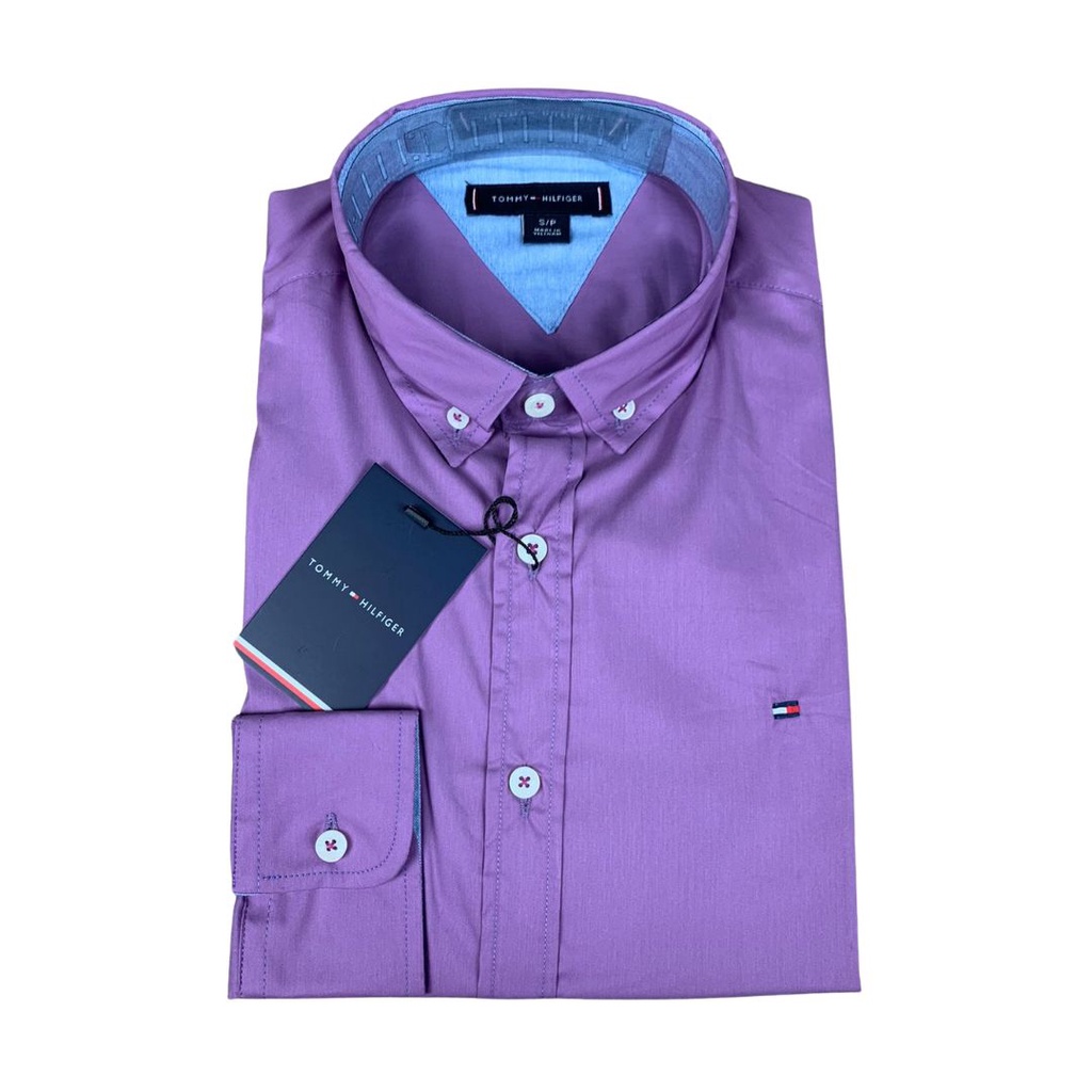 Camisa Social Importada Th - m/l roxa | Shopee Brasil