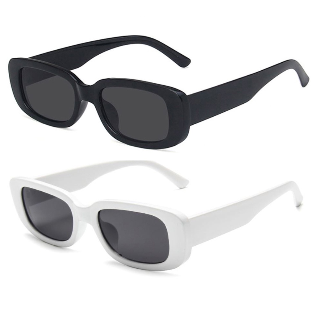 Óculos de sol retangular moda blogueira proteção UV 400 Satisfação ...