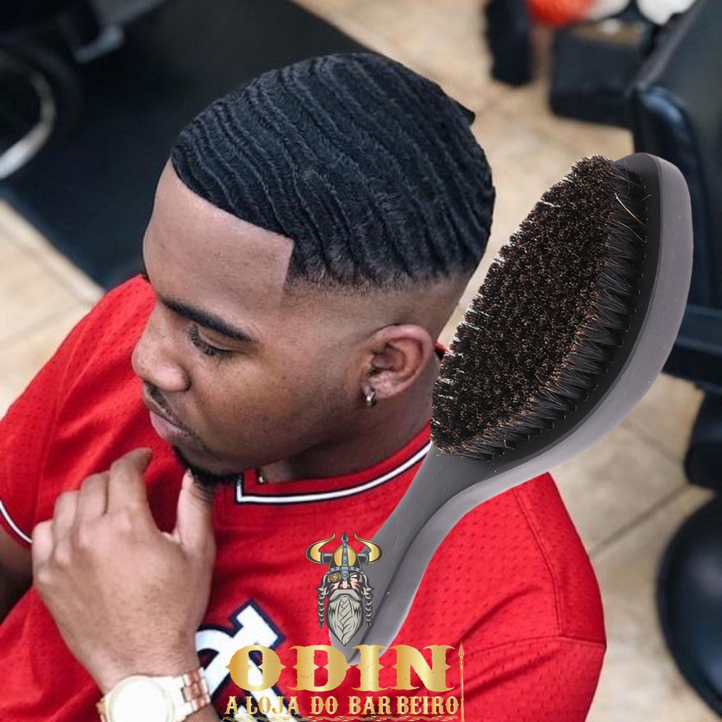 ESCOVA WAVE 360 ONDULADA PREMIUM ESCOVA PARA WAVES ESCOVAS PARA FAZER WAVES 180 CURVA Escovinha ...