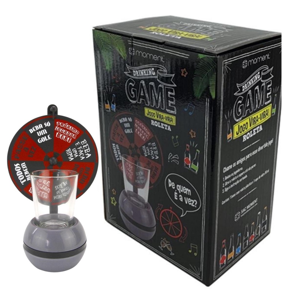 Jogo De Shot Vira Vira Com Copo Roleta Giratoria Game Drink | Shopee Brasil