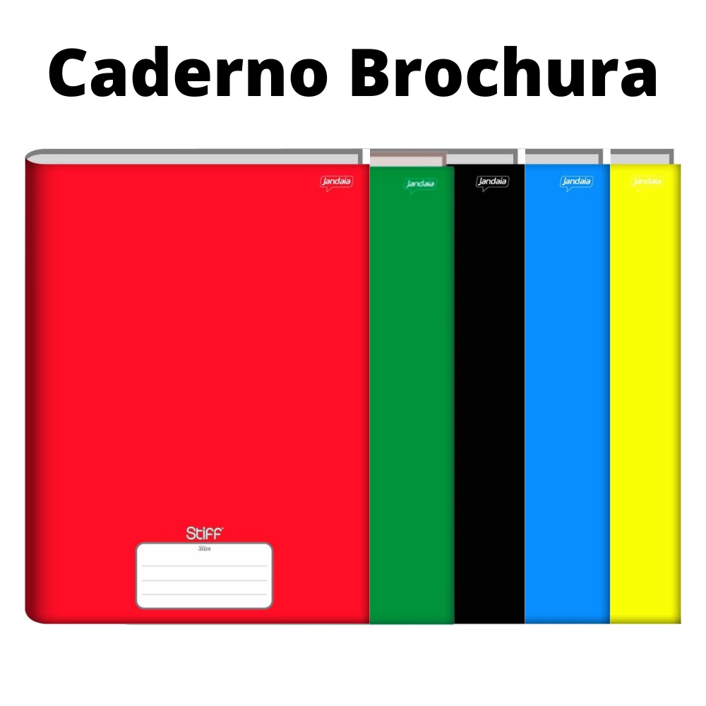 Caderno Brochura Capa Dura 80 folhas GRANDE - JANDAIA - Desconto no Preço