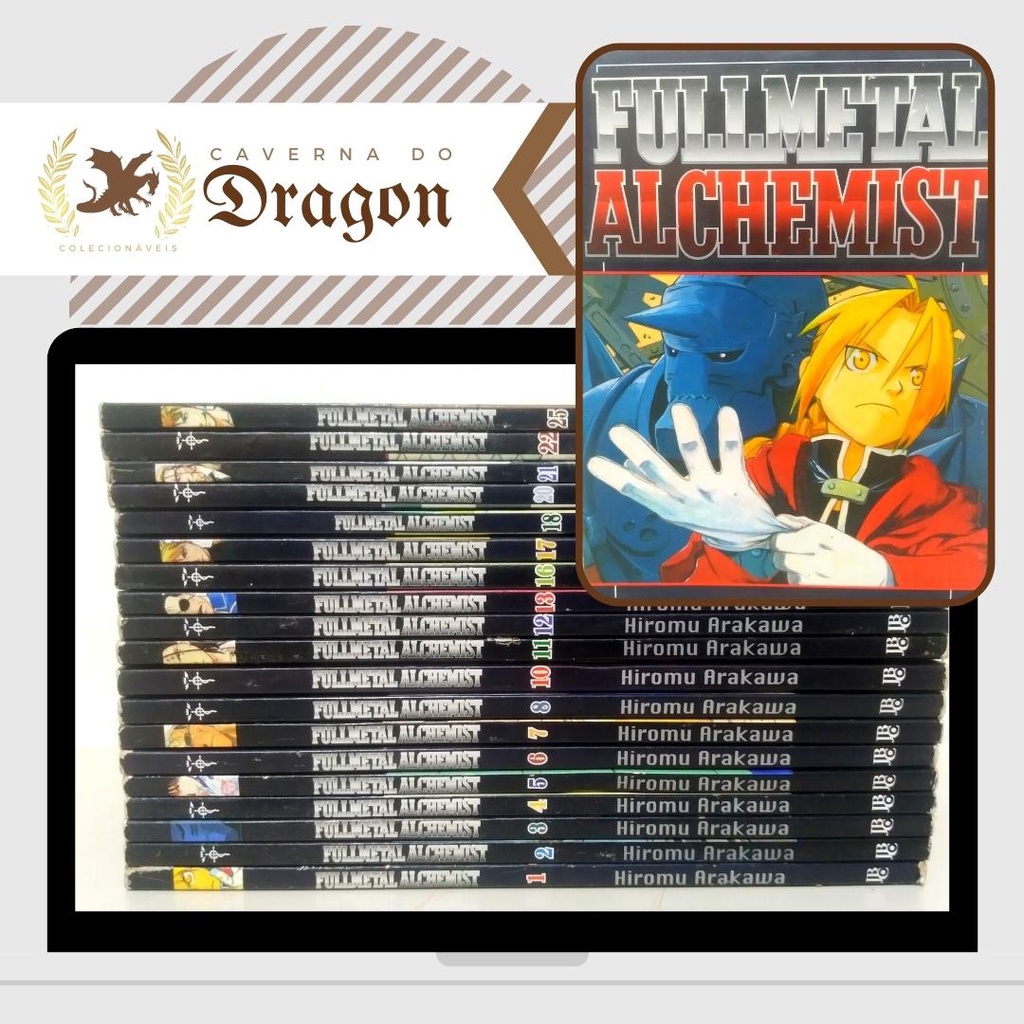 Mangá Fullmetal Alchemist volumes 1,2,3,4,5,6,7,8,10,11,12,13,16,17,18 ...