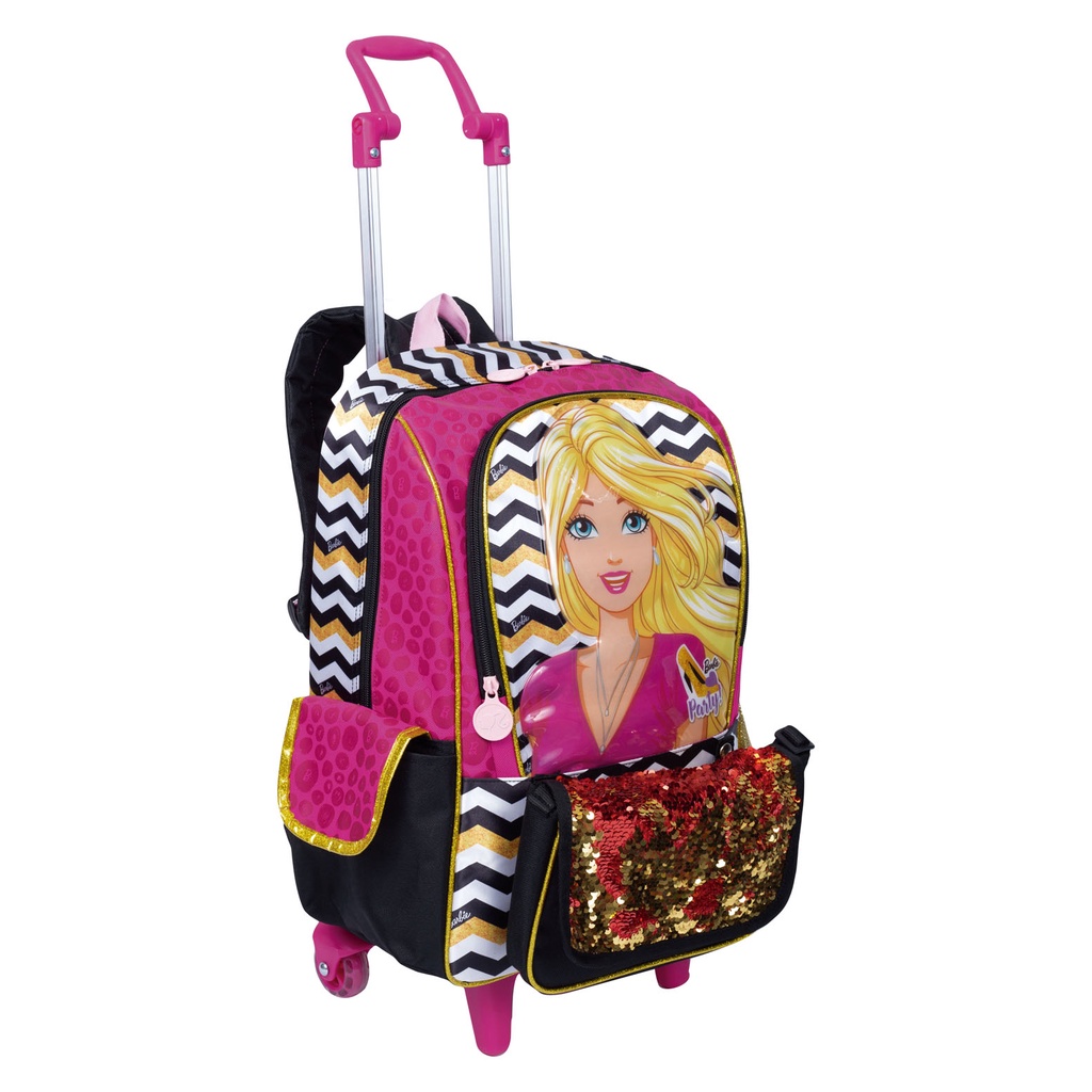 Mochila De Rodinhas Barbie 19Z 2 Em 1 Original Sestini Rosa | Shopee Brasil