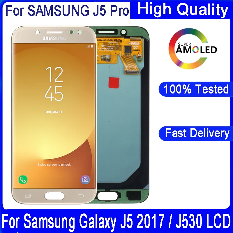 100 % Original 5,2 & quot ; J530 LCD Para Samsung J5 2017 J5 Pro J530M J530F SM-J530F Tela ...
