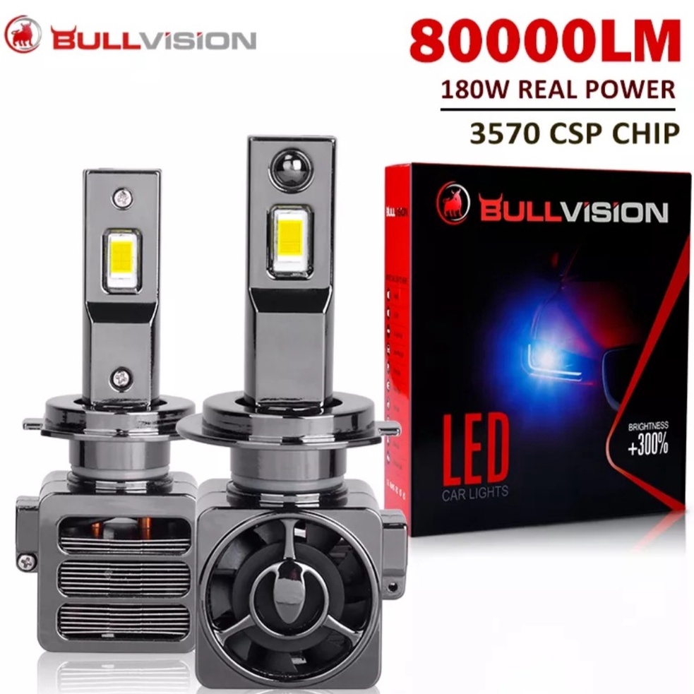 PAR DE LAMPADAS ULTRA LED 180W 80000 LÚMENS CANBUS 6000K H1 H4 H7 HB3 HB4 H11 9012 HIR2 ...