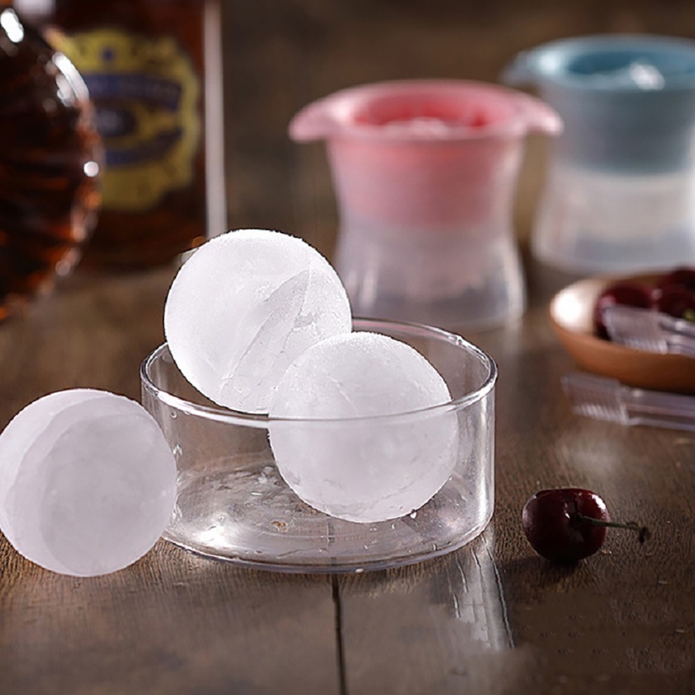 Forma De Gelo Esfera Bola Silicone Grande Redonda Bar Whisky Ice Ball ...