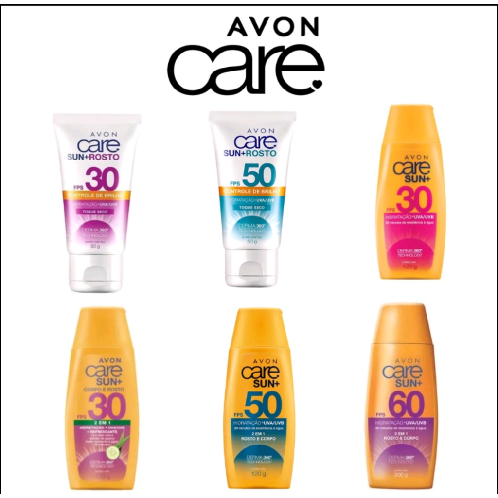 Protetor Solar Care Sun 2 Em 1 Rosto e Corpo Fps 50 120g-Avom | Shopee Brasil