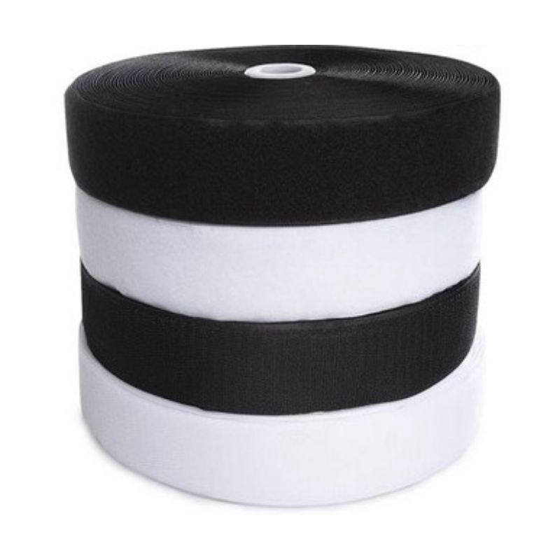 kit velcro 5m branco e 5m preto macho/fêmea 16 mm | Shopee Brasil