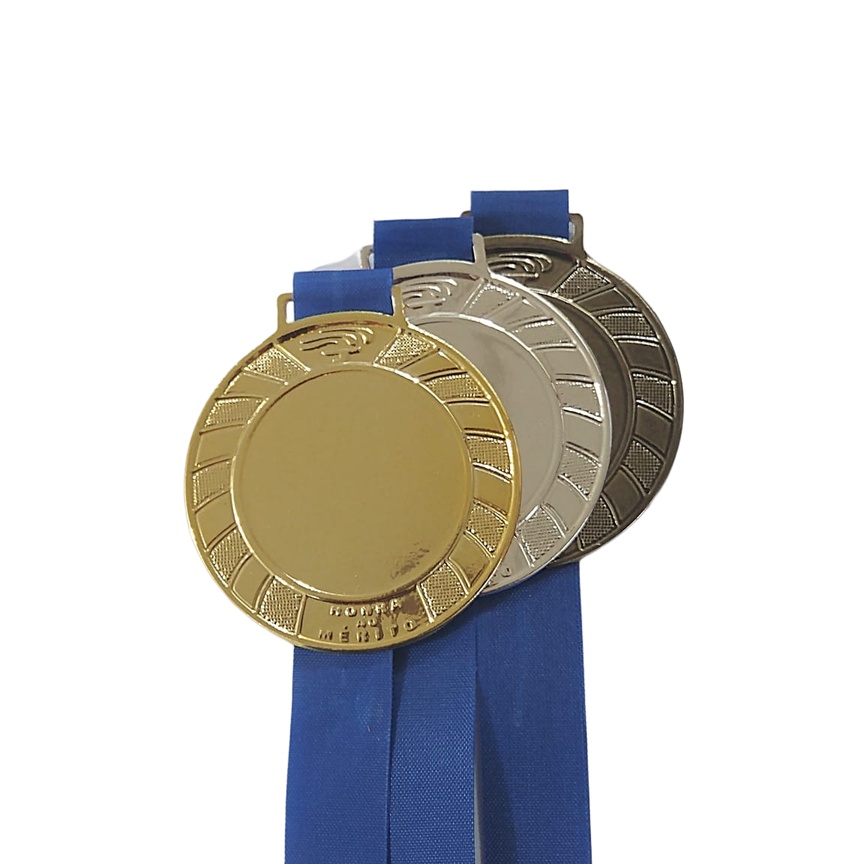 Medalha Grande Ouro Prata ou Bronze Centro Liso para Personalizar Metal ...