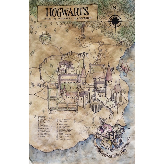 Hogwarts School Map
