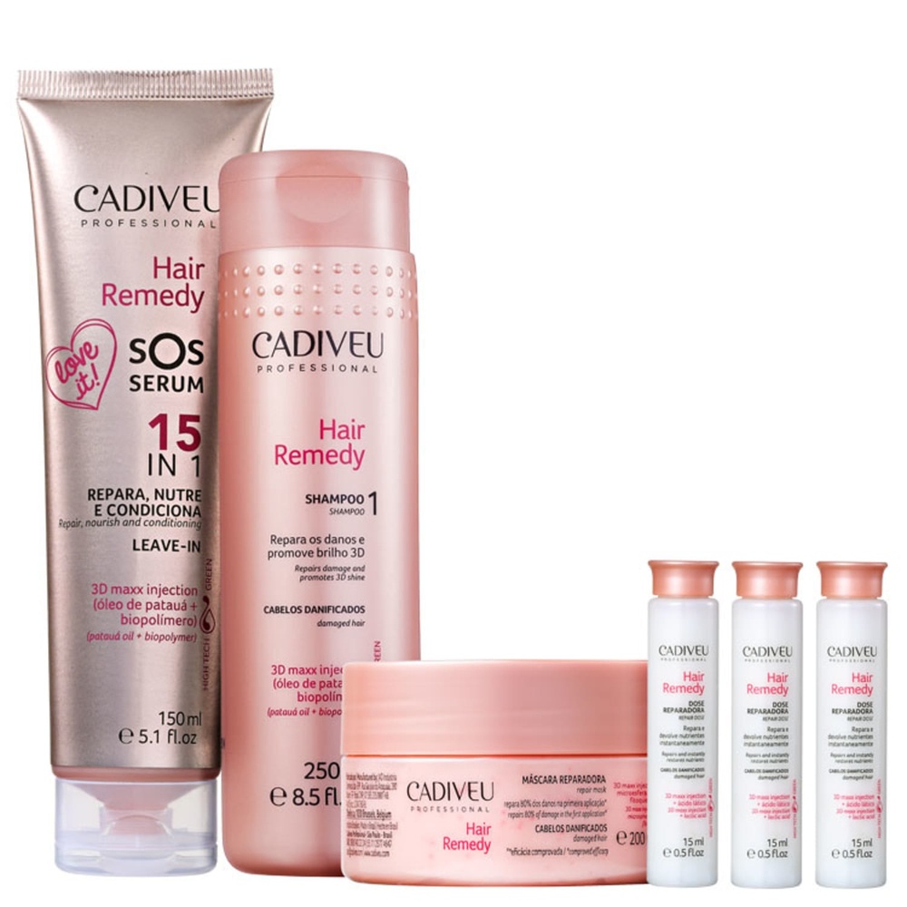 Kit Cadiveu Professional Hair Remedy Full ( 4 Produtos) | Shopee Brasil