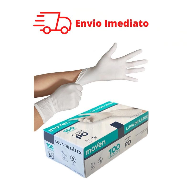 Luva Latex procedimento inoven C/Po - 100 unidades - Envio Rapido ...