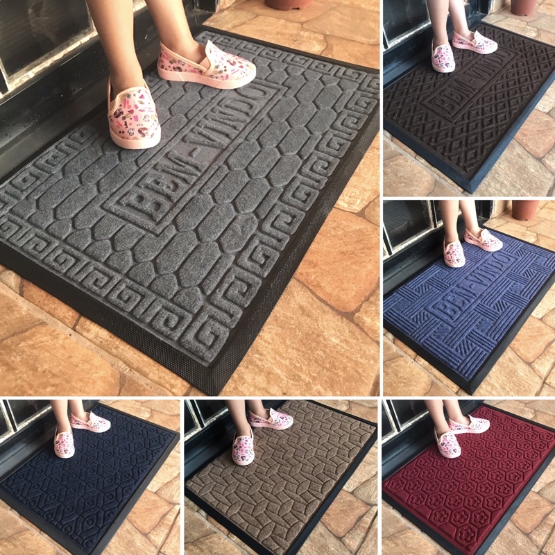 Tapete Capacho de Porta 40x60 Antiderrapante Borracha Decorativo Sala ...