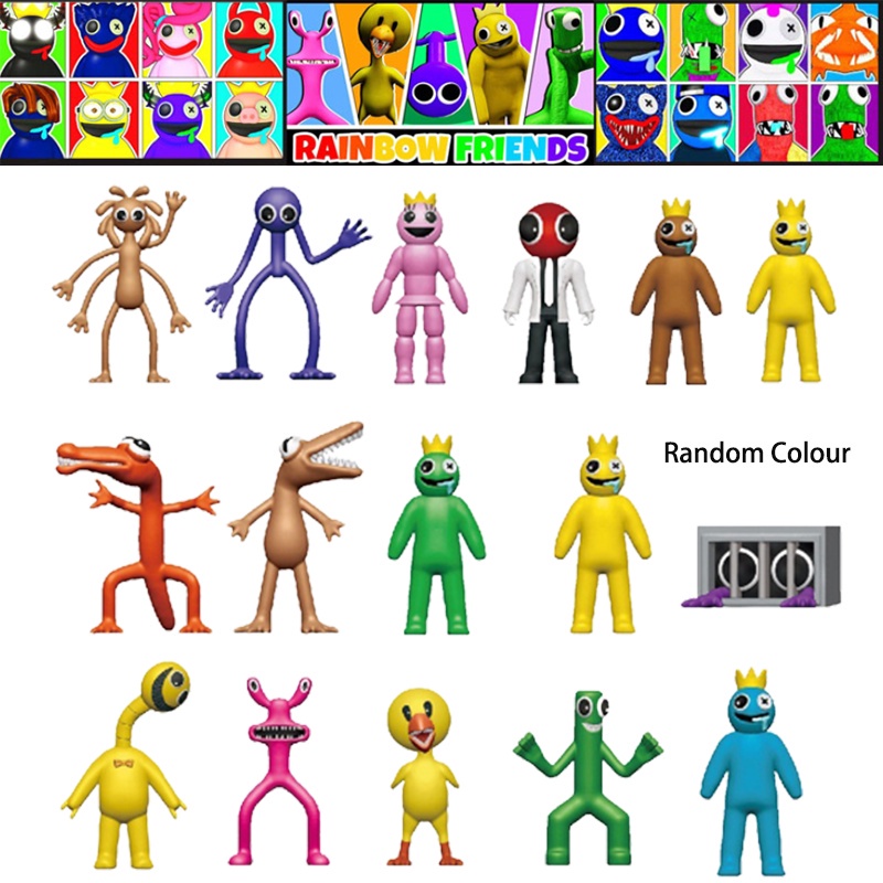 6/8/16pcs New Roblox Rainbow Friends Figure Toy Model Random Colour ...